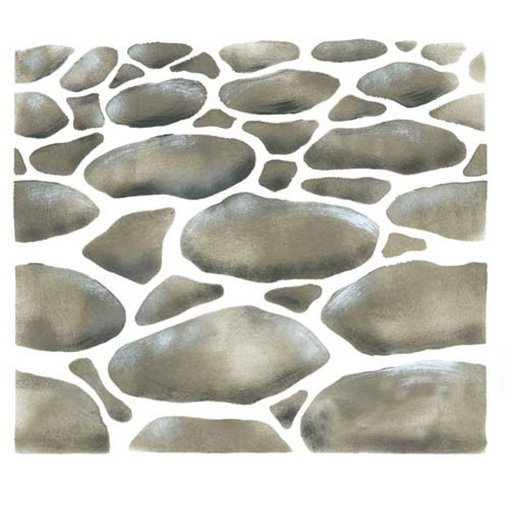 Cobblestone Wall Stencil SKU #2324 by Designer Stencils - Walmart.com - Walmart.com
