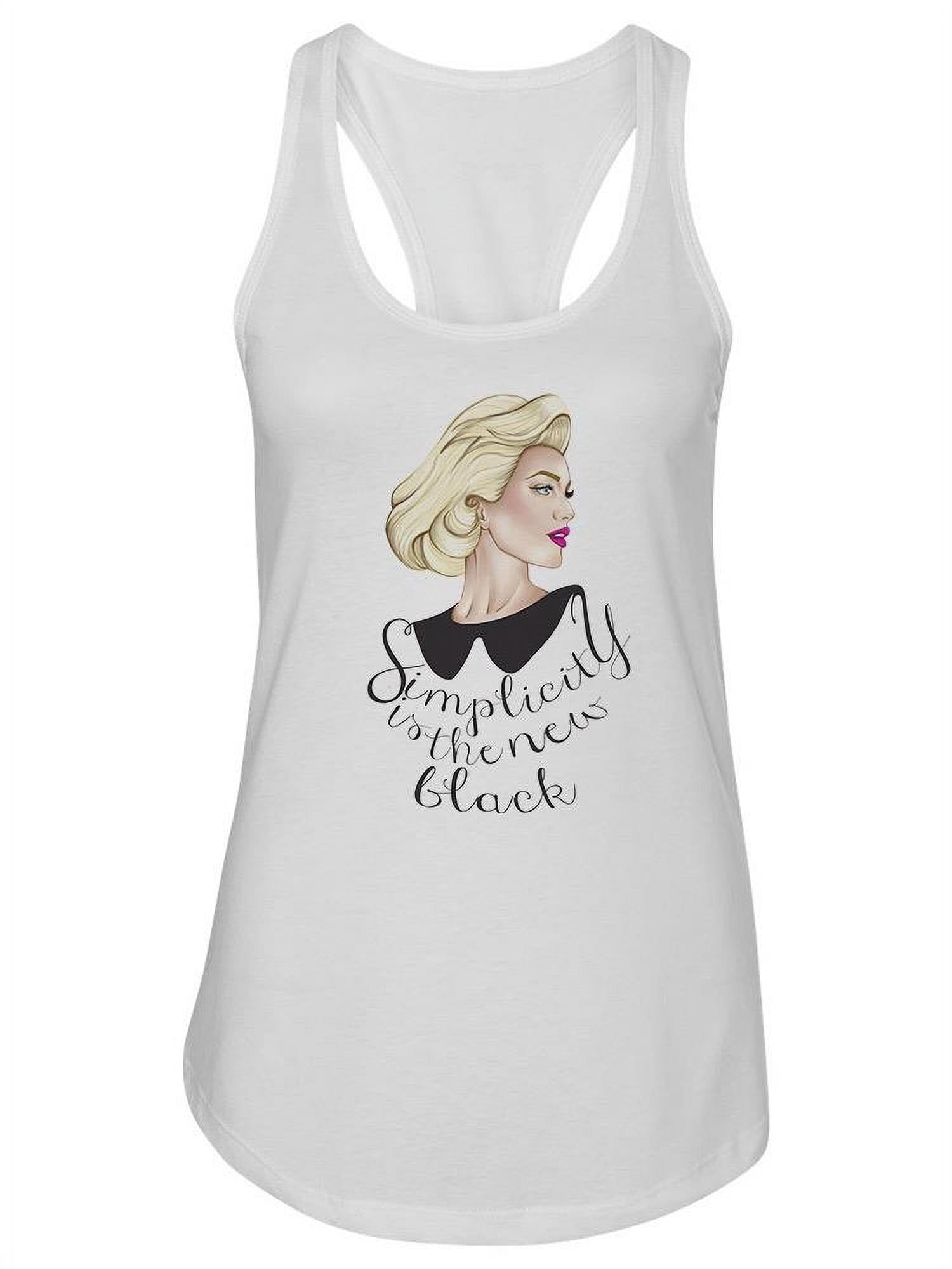 Simplicity Is The New Black Tank Women -Image by Shutterstock, Female ...