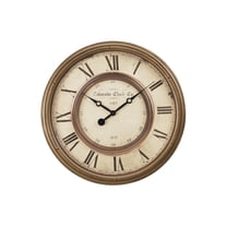 Clocks - 18" Round - Wall Clock - Antique Brown - Traditional - Walmart.com