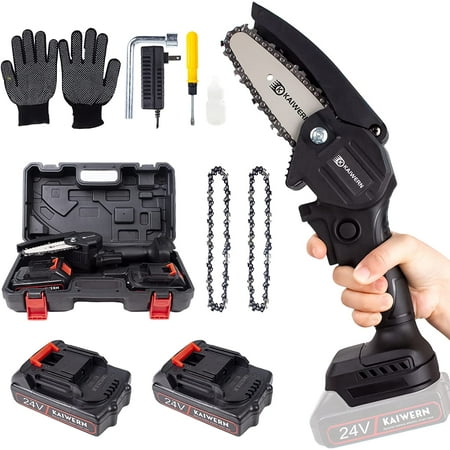 Electric Cordless Chainsaws, 6 inch mini chain saw, Portable Handheld ...