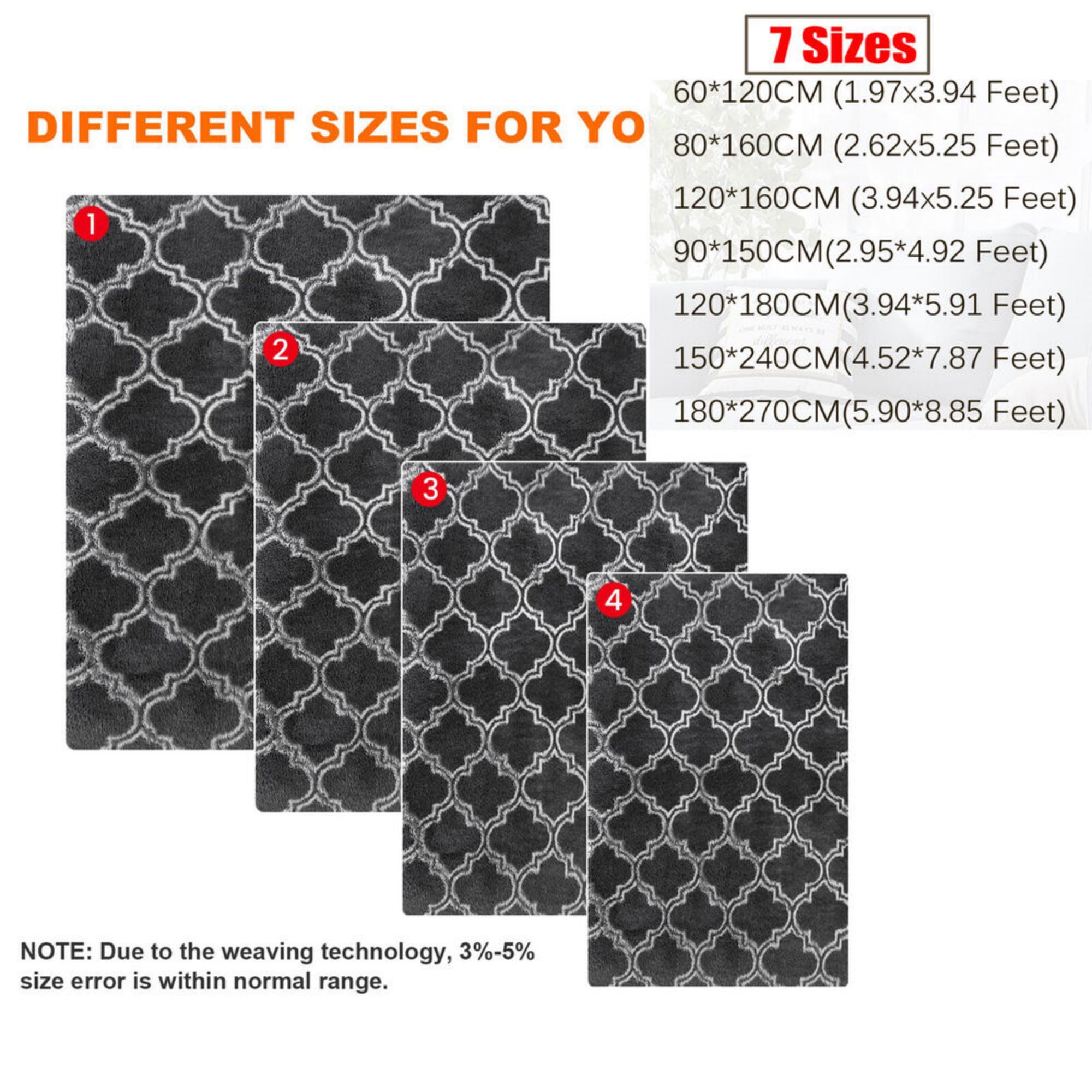 QIYAA Luxury Fluffy Big Area Rug Modern Shag Rugs for Carpet Modern ...