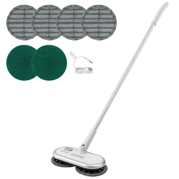 Miumaeov Cordless Electric Mop Spin Mops for Floor Cleaning Dual ...