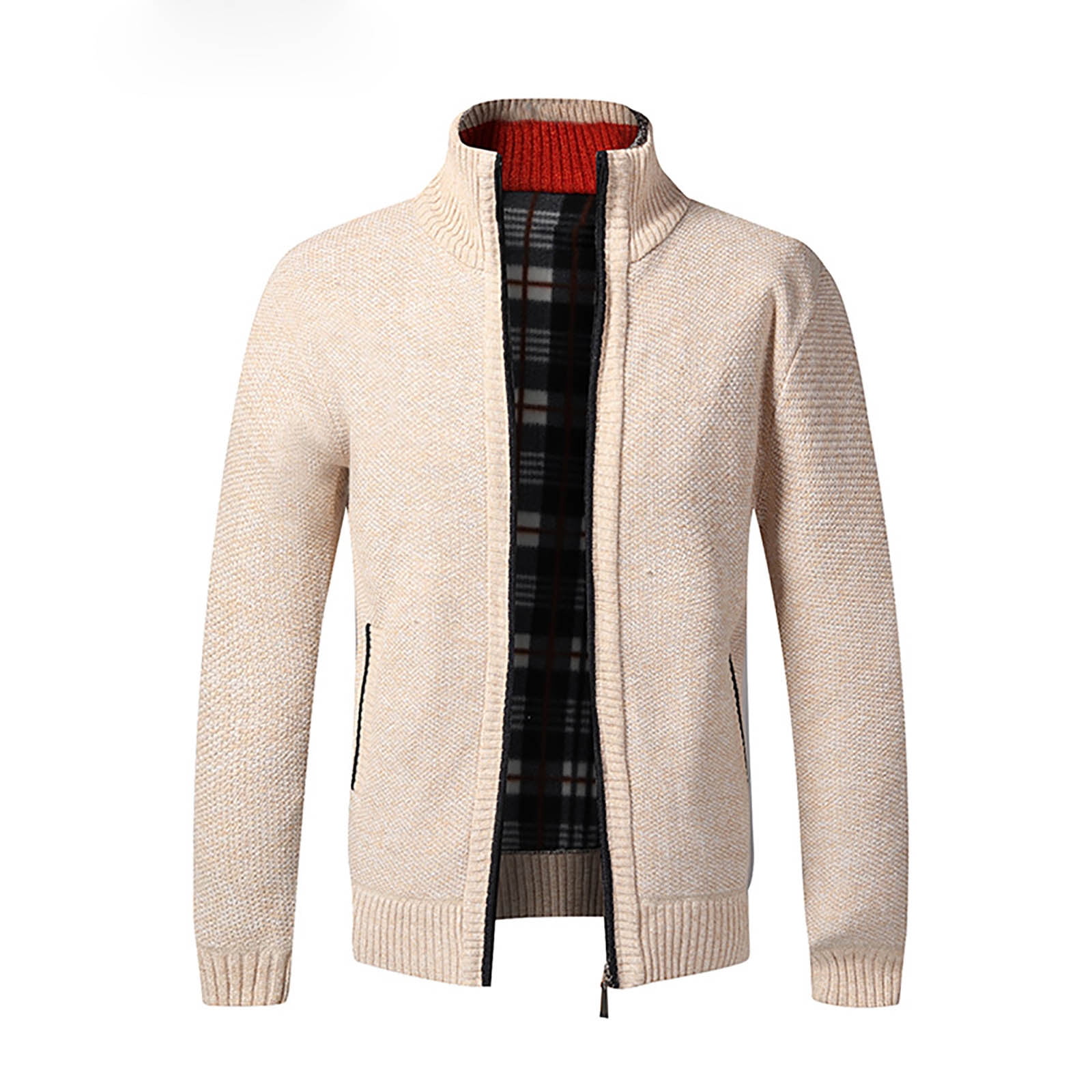 Click here for Pisexur Mens Cardigan Classic Band Collar Full Zip... prices