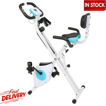 Exerpeutic 400XL Folding Foldable Recumbent Exercise Bike with Pulse ...