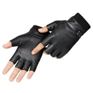 FL2250-M, Top Grain Leather Half Finger Gloves, Padded Palm, Hook ...