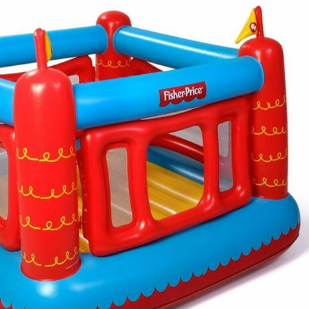 Fisher-Price Bouncetastic Inflatable Castle Bouncer With Removable Mesh ...