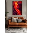 Abstract Framed Wall Art, Orange & Red Abstract Wall Decor, Abstract ...