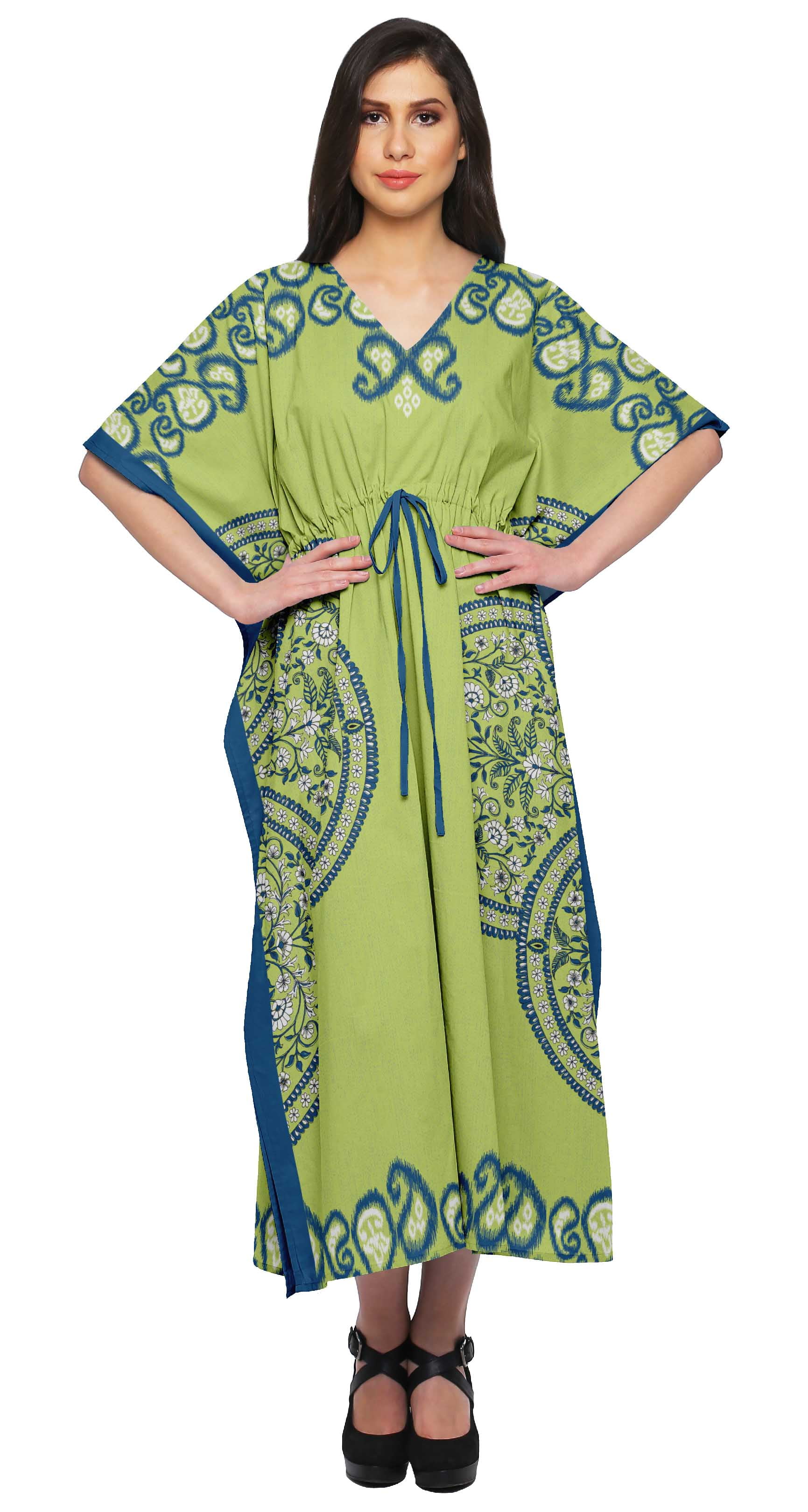 Moomaya Ladies Kaftan Holiday Loungewear Maxi Dress African Dresses For ...