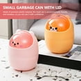 Desktop Trash Can Mini for Bedroom Small Plastic Garbage Cans with Lid ...