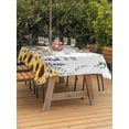 60x102 Rectangle Tablecloth, Eucalyptus Leaves Outdoor Tablecloth with ...