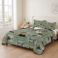 Full Quilt Bedding Set, Animals Deer Bears in Frames Lightweight ...