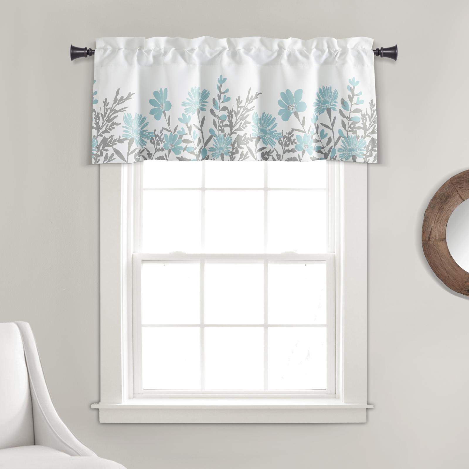 Lush Decor Aprile Valance - Blue/Gray - 18 x 52 - Walmart.com
