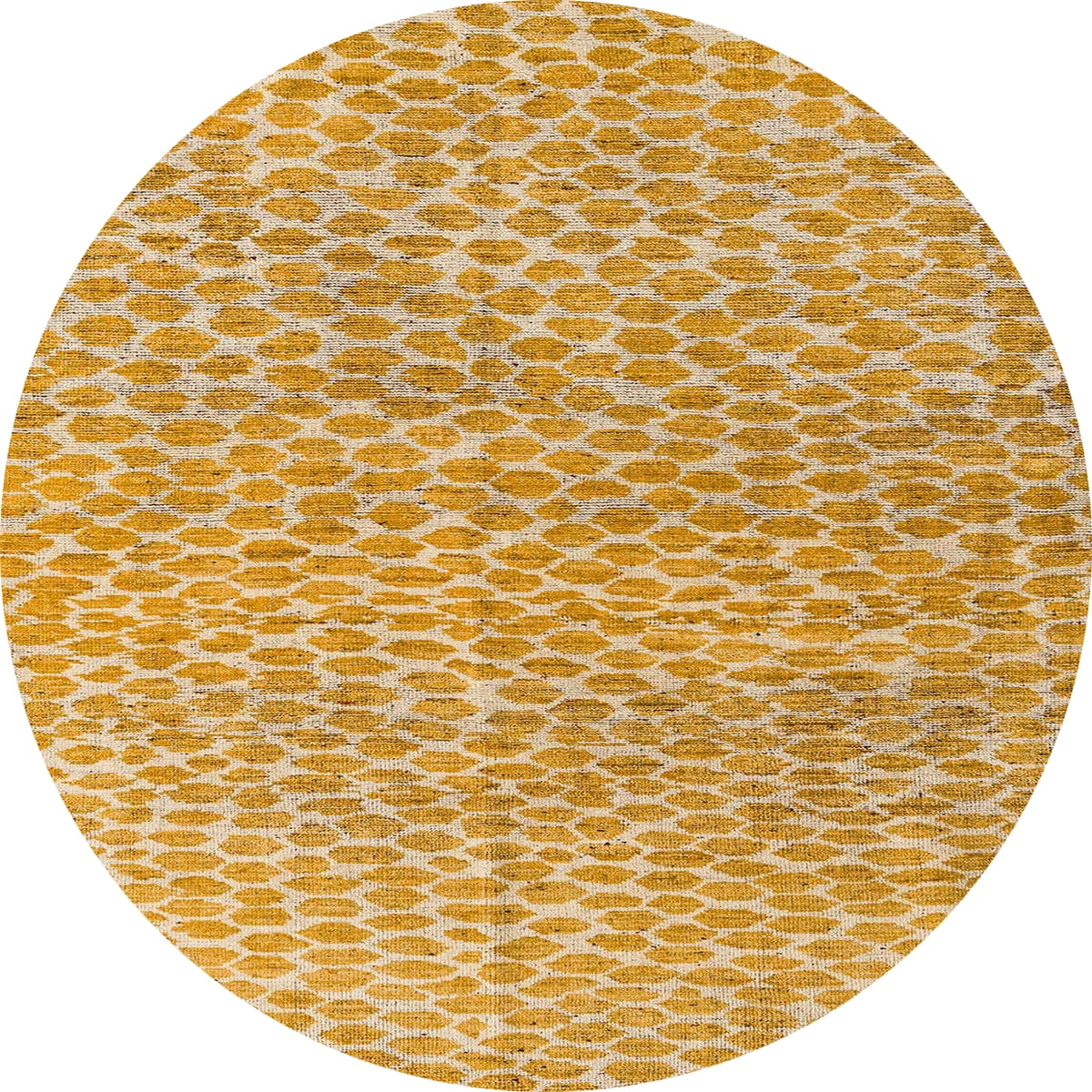 Ahgly Company Indoor Round Abstract Orange Abstract Area Rugs, 6' Round ...