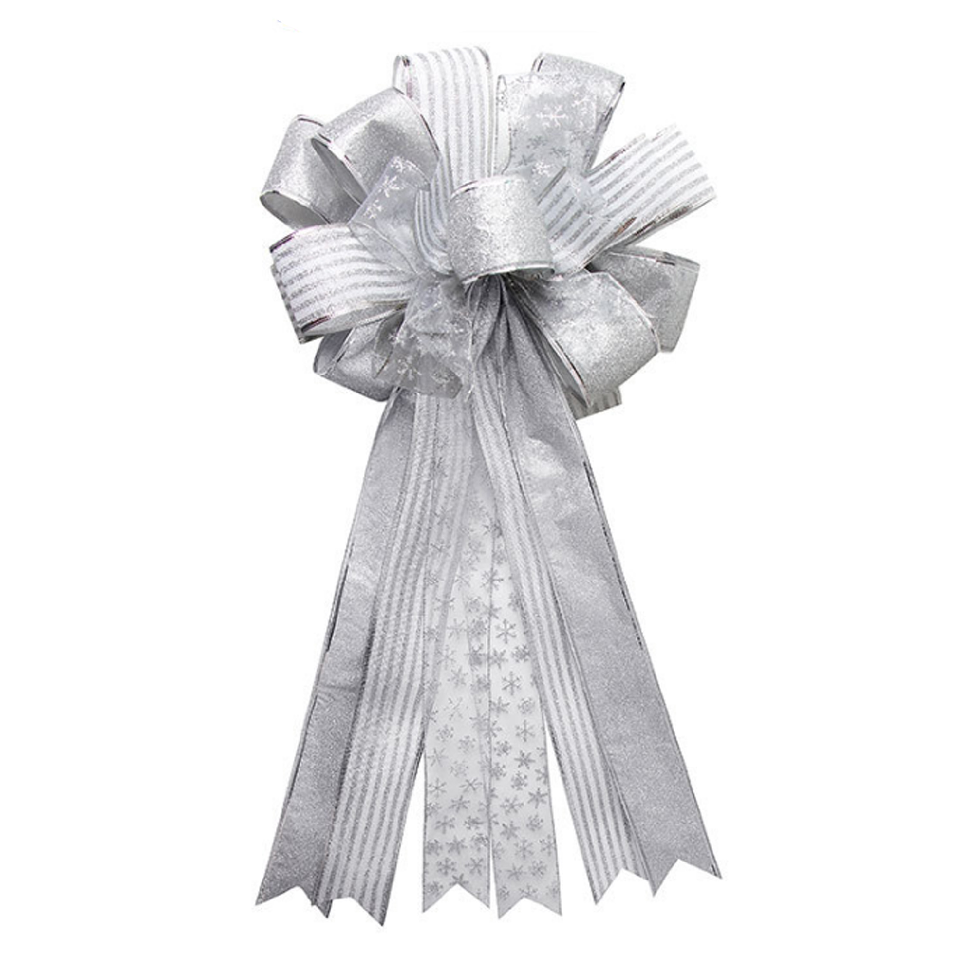 Sunisery Christmas Tree Topper, Rustic Buffalo Plaid Decorative Bow for ...