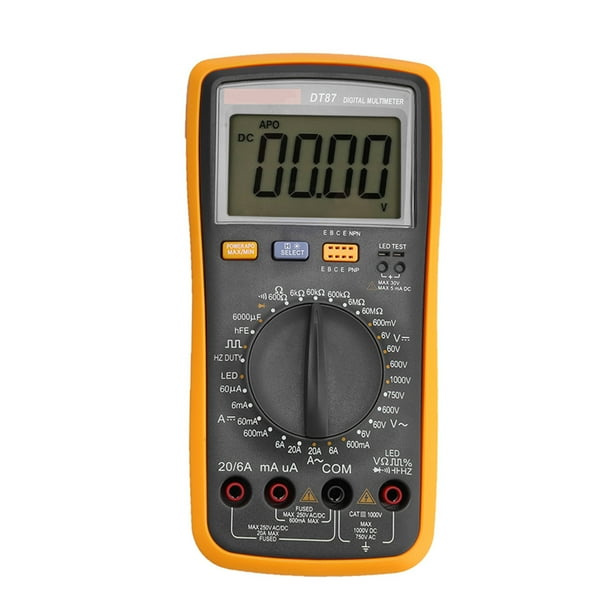 Digital Multimeter, AC DC Multimeter Data Hold 6000 Counts Accurate ...
