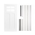 Sunrinx 36" x 80" Fiberglass Front Entry Door with Clear Glass, Right ...