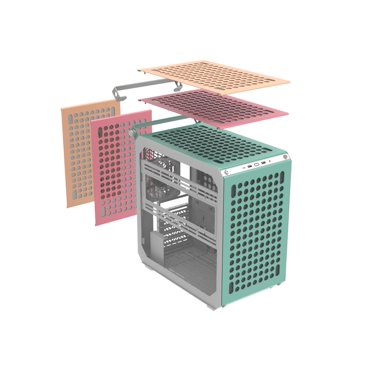 Cooler Master QUBE 500 Flatpack Black Small High Airflow Mid-Tower ATX ...