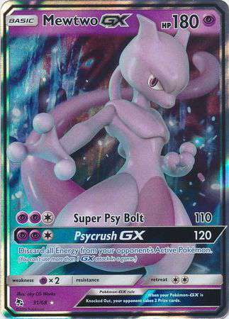 Pokemon Hidden Fates Ultra Rare Mewtwo GX #31 - Walmart.com
