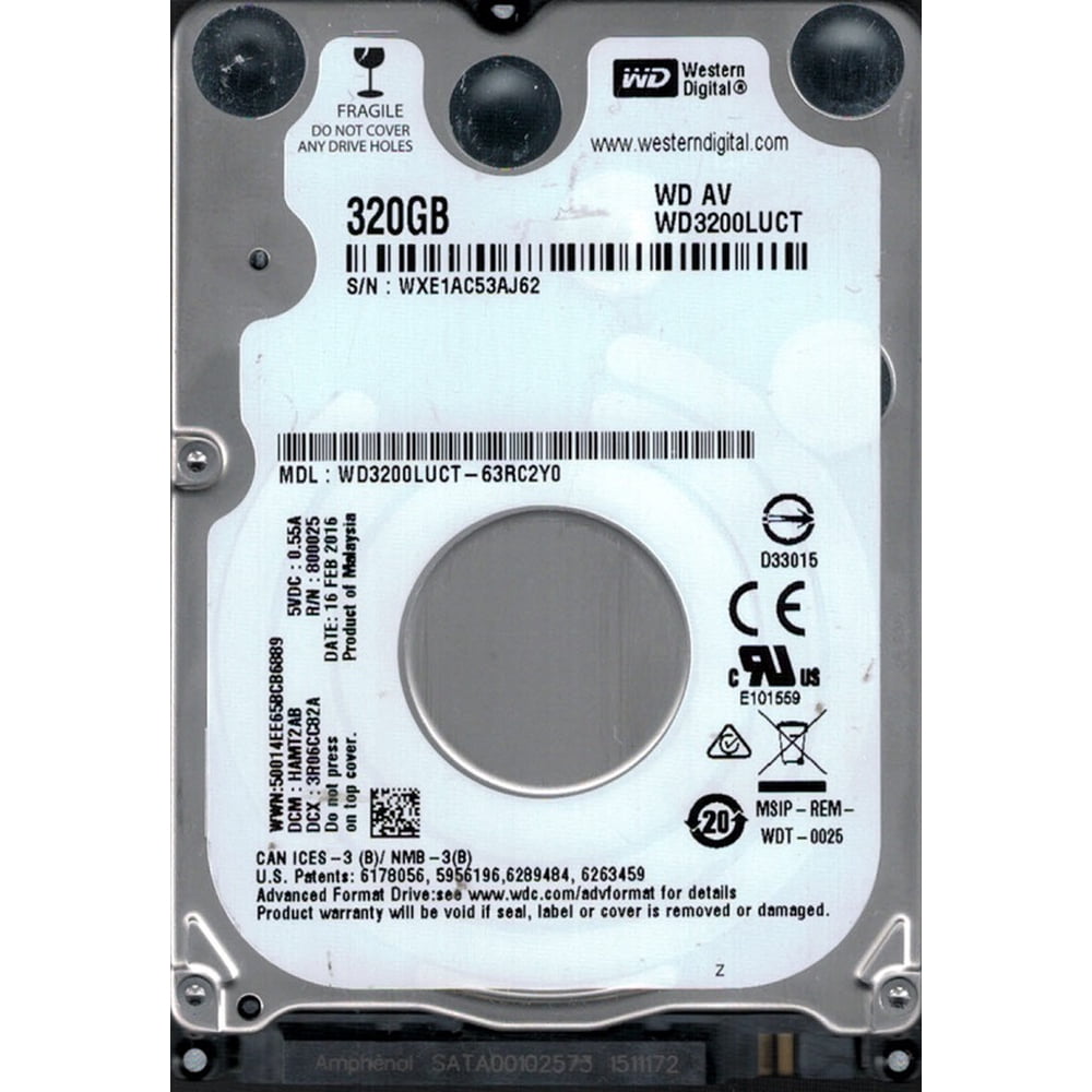 WD3200LUCT-63RC2Y0 DCM: HAMT2AB WXE1A Western Digital 320GB - Walmart ...