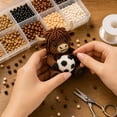 2026 New Tiny 3D Beaded Animal DIY Kit, Adorable Highland Cow Beadwork ...