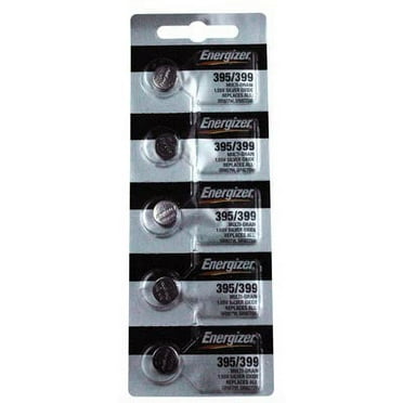 Energizer 395/399 SR927 Silver Oxide Button Battery 1.55V - 2 Pack with ...