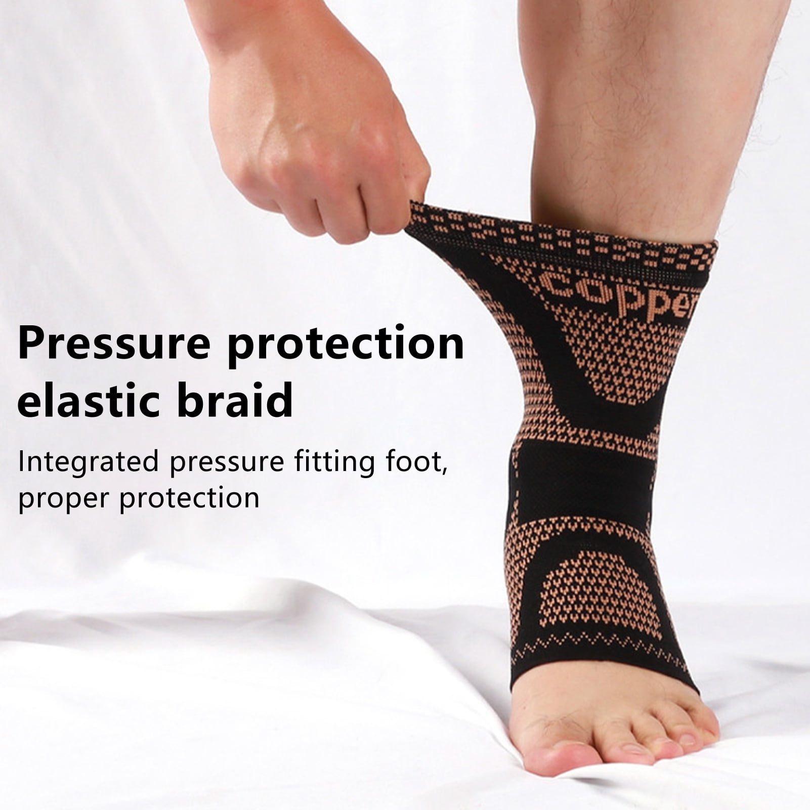 Dengjunhu Ankle Brace Compression Sleeve,Ankle Support Stabilizer Wrap ...