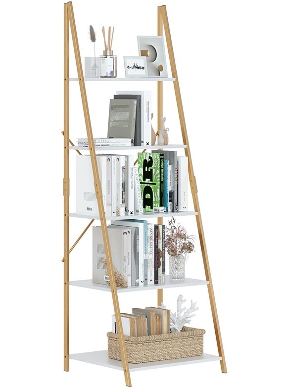 Leaning Bookcases Ladder Shelves - Walmart.com