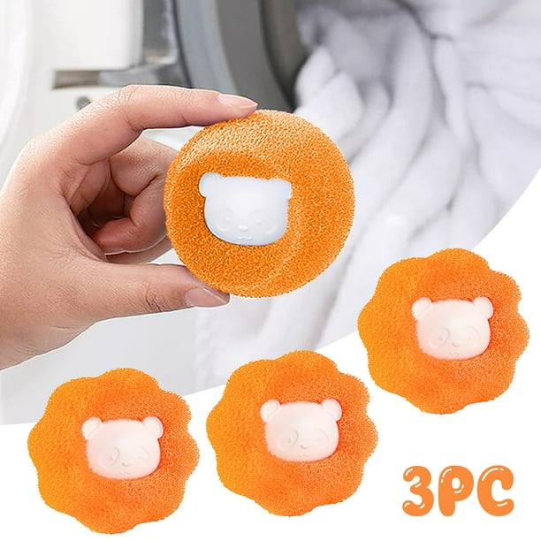 3 Pack Reusable Dryer Balls, Pet Hair Remover for Laundry Reusable Lint ...