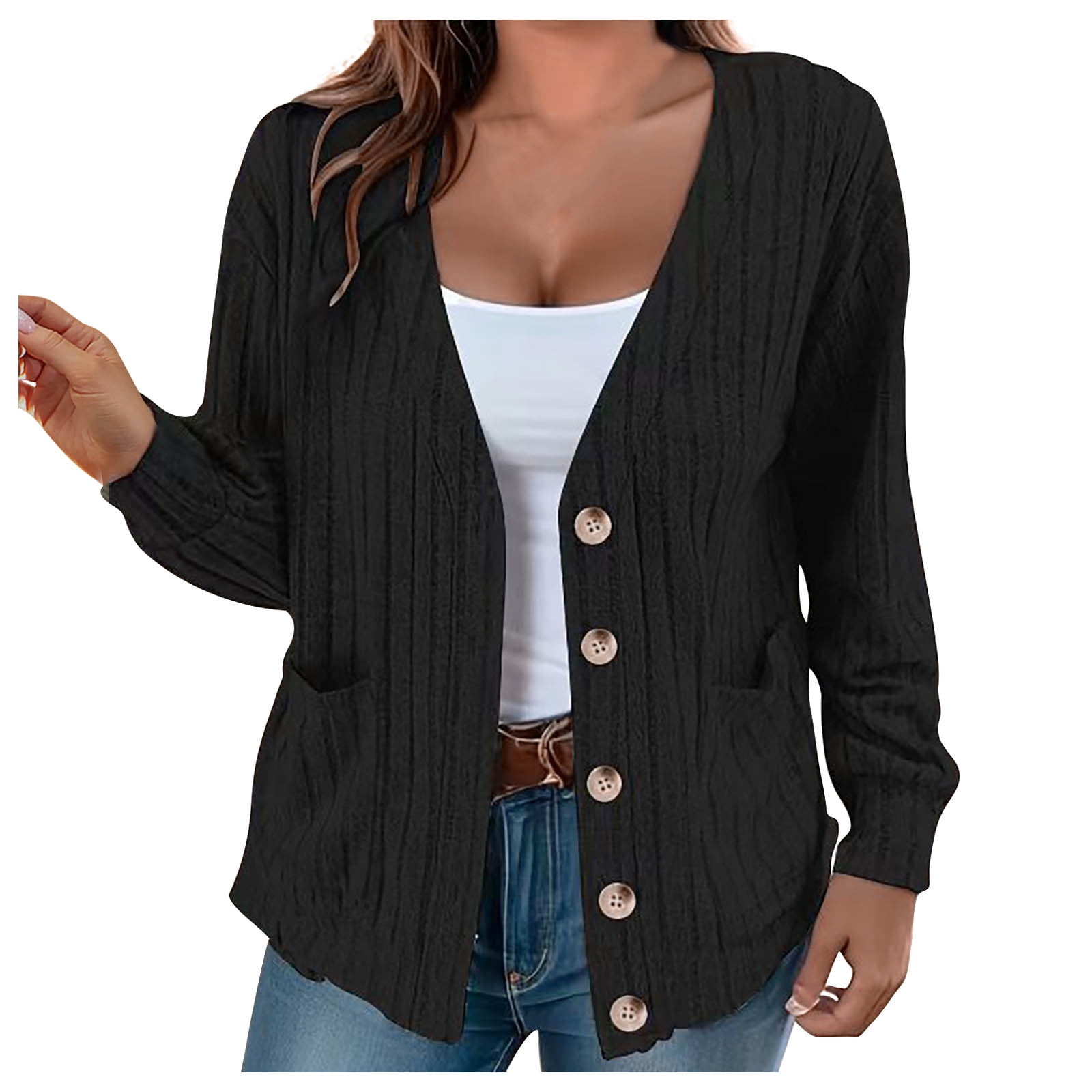 Click here for Aherbiu Cardigan Sweaters For Women Long Sleeve Bu... prices