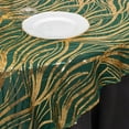 Efavormart 72"x72" Hunter Emerald Green Gold Wave Embroidered Sequin ...