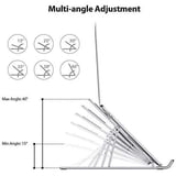 NeveLance Portable Laptop Stand, Adjustable & Collapsible, 10-Level ...
