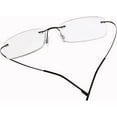 Ultra Light Memory Titanium Alloy Rimless Flexible Reading Glasses Gold ...