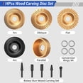 14PCS Wood Carving Disc Set for Angle , 4" & 4.5", Carbon Steel Shaping ...