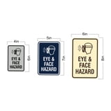 Signs ByLITA Portrait Round Eye & Face Hazard Sign (Brushed Silver ...
