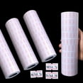 10 Rolls Adhesive Labels Paper Sticker Single Row for Labeller Grocery ...