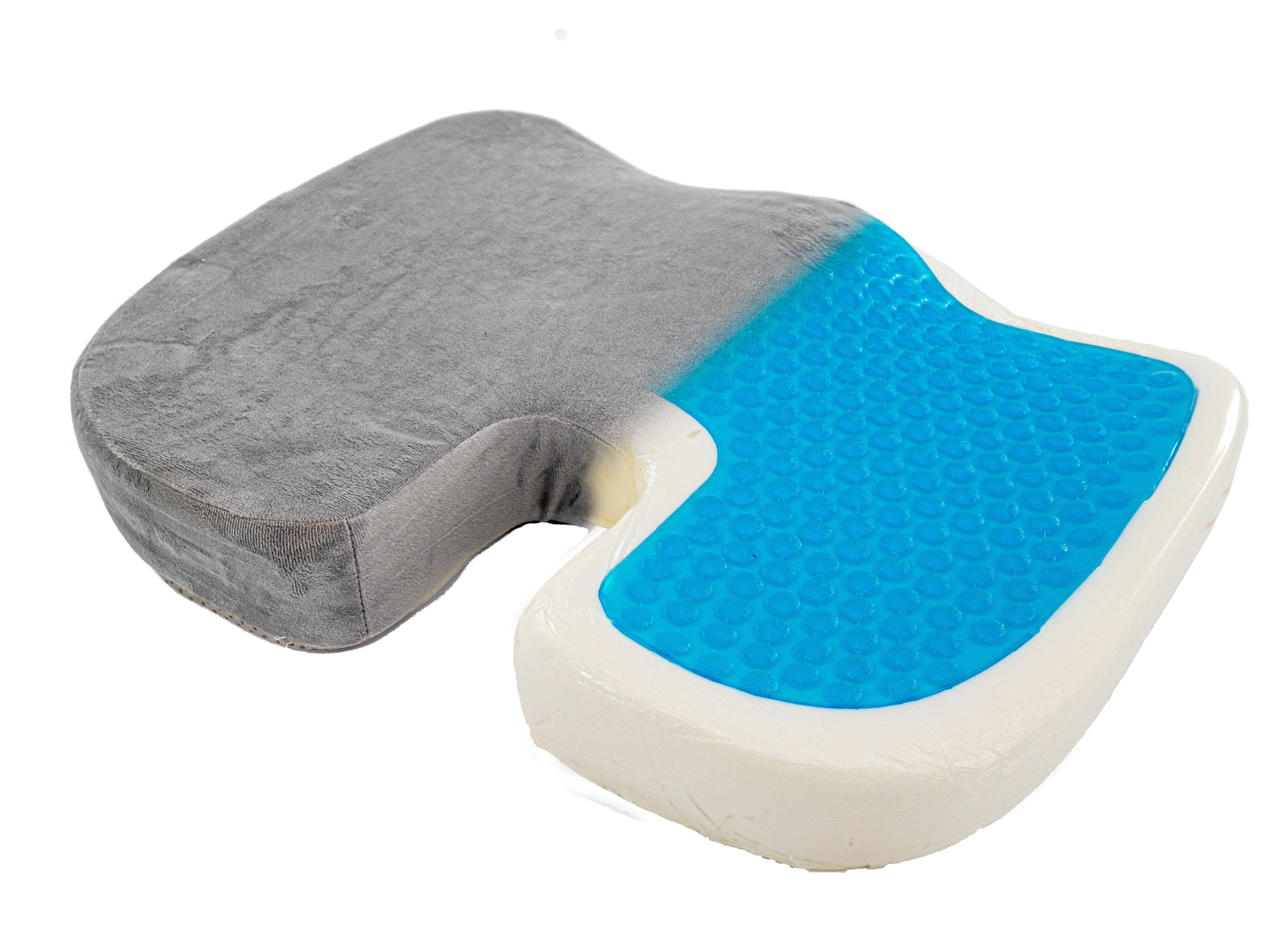 Memory Foam Cooling Gel Seat Cushion Enhanced Orthopedic Contour Coccy ...