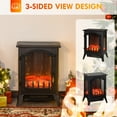 "HOMCOM Portable Indoor Fake 23"" Electric Fireplace Heater, LED Flames ...