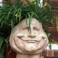 Homestyles Stone Wash Papa John the Muggly Face Humorous Statue Planter ...