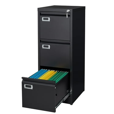 STANI Lateral File Cabinet with Lock, 3 Drawer Lockable Filing Cabinet ...