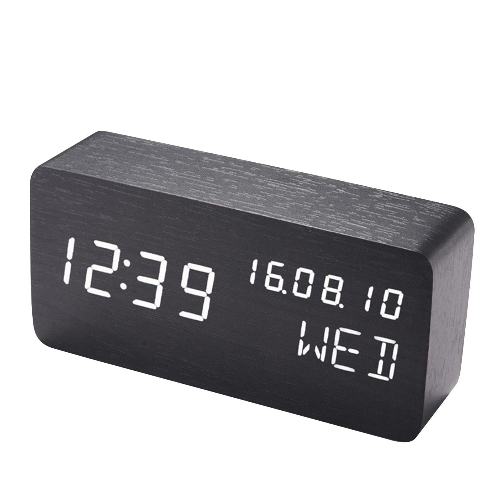 Click here for Amdohai Desk Wooden Alarm Clock With Voice Control... prices