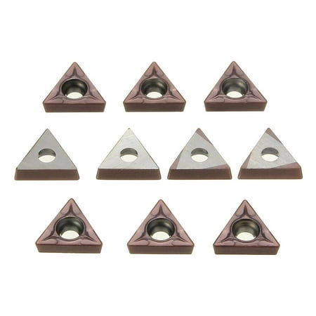 Set Of 10 Triangle Metal Milling Carbide Inserts Cutting Tool Semi ...