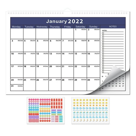Monthly Safety Wirebound Wall Calendar, 9.8x7\", Wall Calendar With ...