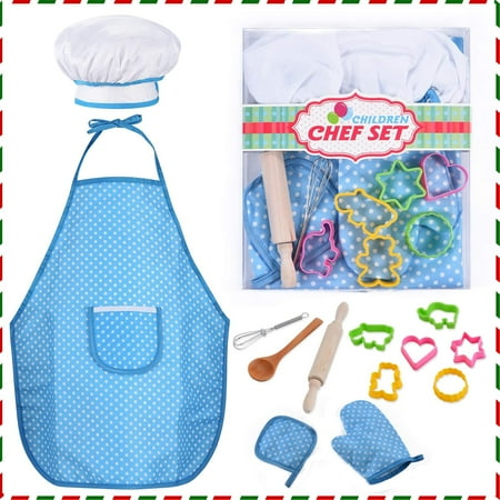 Chef Set for Kids - 13 Pcs Kids Cooking and Baking Set Includes Kids ...