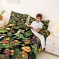 Aikeke Cartoon Dinosaurs Bed Sheets 4-Piece, Tropical Leaves Full Size ...
