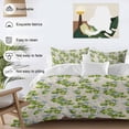 Green Lemon Duvet Cover Set Queen Size, Summer Watercolor Green Lemon ...