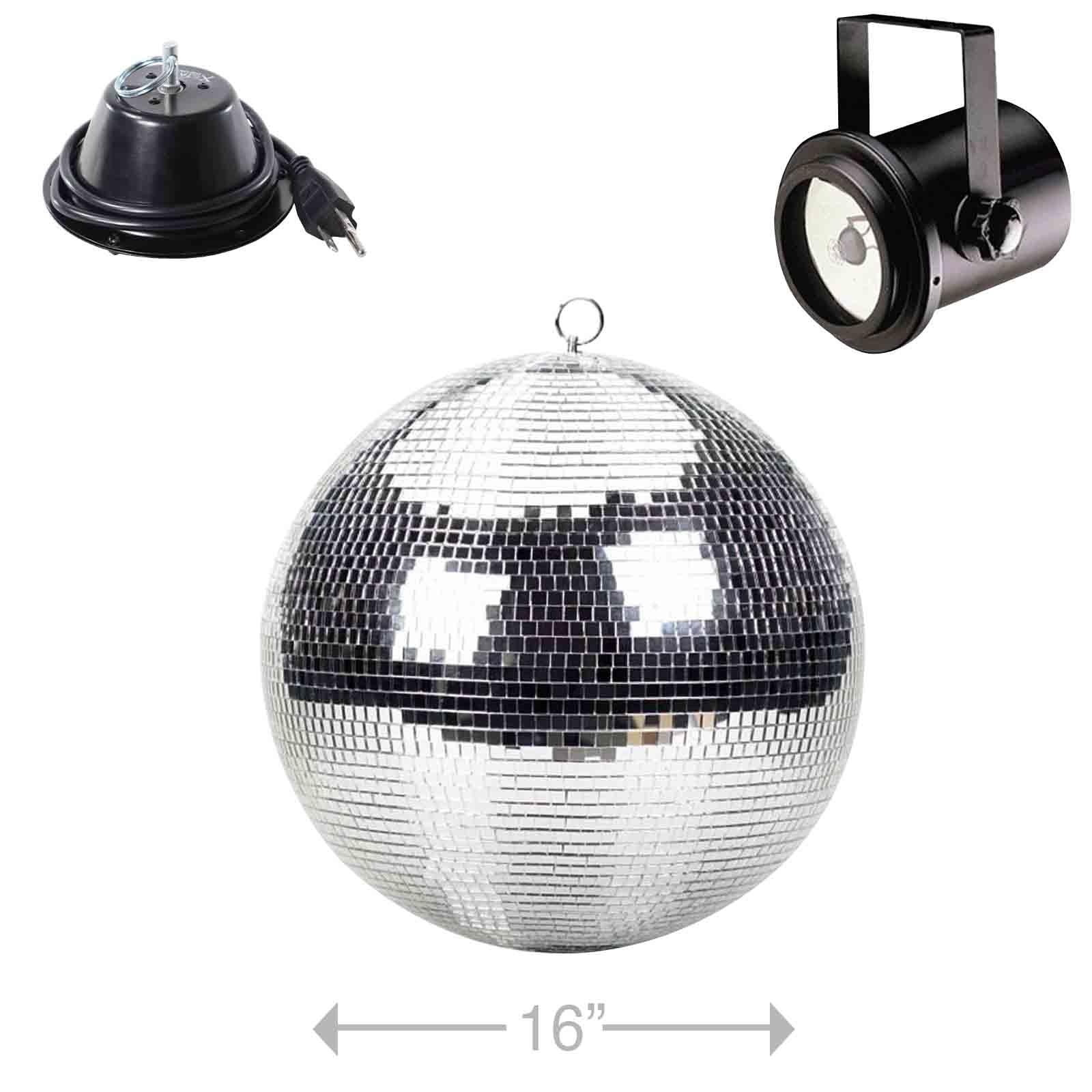 ProX MB-16 16" Mirror Ball ABS Core with Mirror Ball Mounting Motor ...