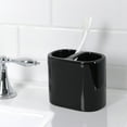 Mainstays Basic Ceramic Toothbrush Holder Rich Black - Walmart.com
