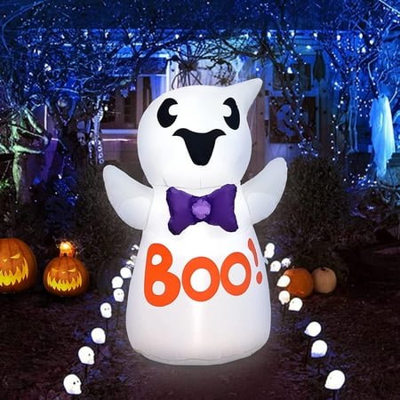 Myouth Halloween Inflatables Outdoor Decorations Cute Ghost 4 Ft Height ...