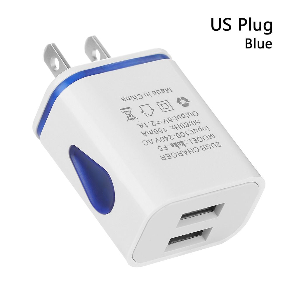 For Sam sung Fast Wall Charng LED US/EU Plug Universal Charger Adapter ...