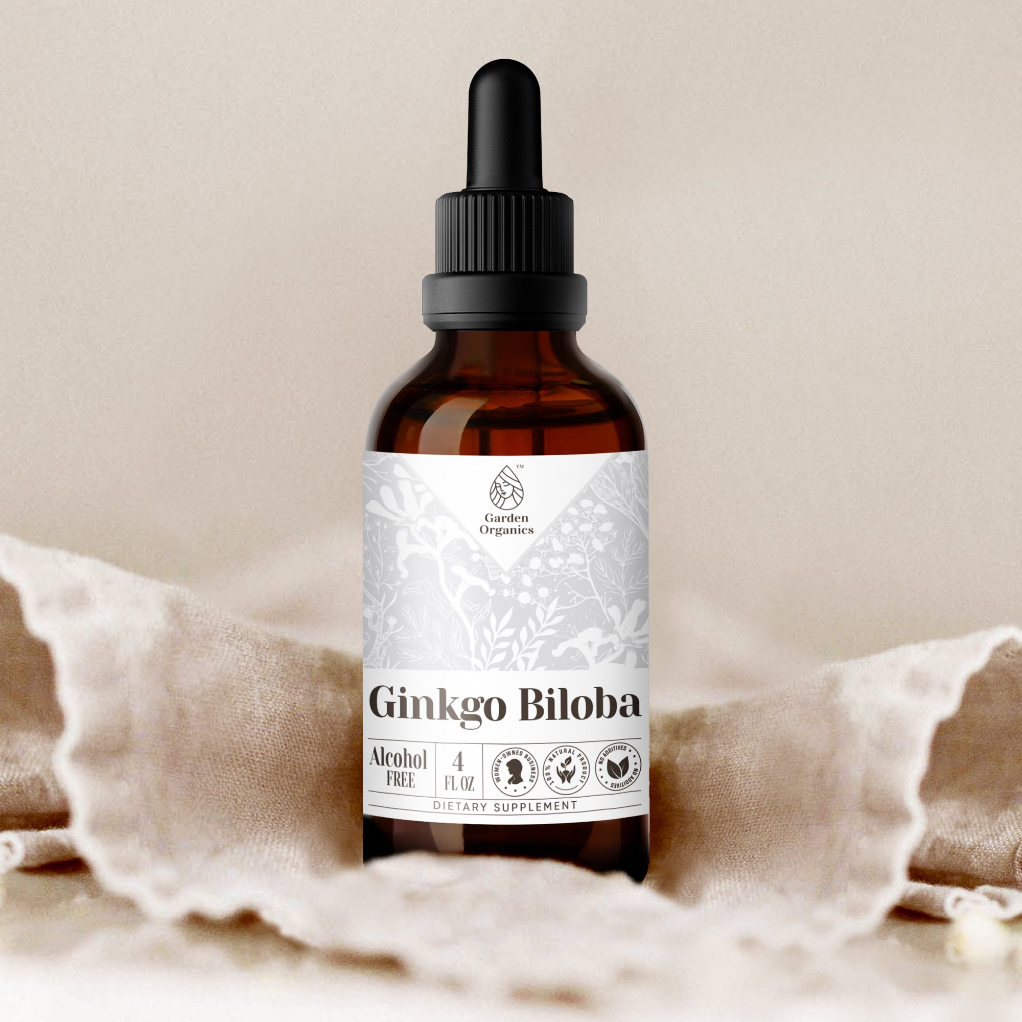 Garden Organics Ginkgo Biloba Tincture Alcohol-FREE Extract, Organic ...